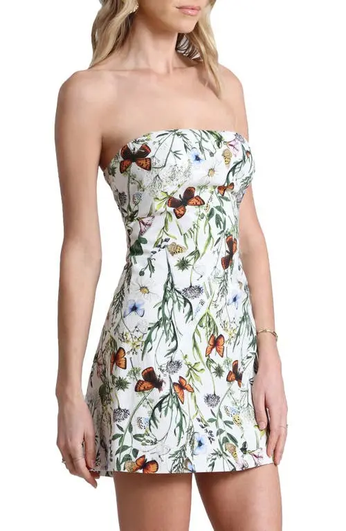 Avec Les Filles Floral Sleeveless Minidress