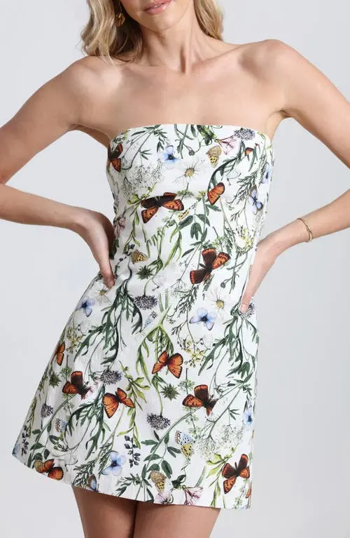 Avec Les Filles Floral Sleeveless Minidress