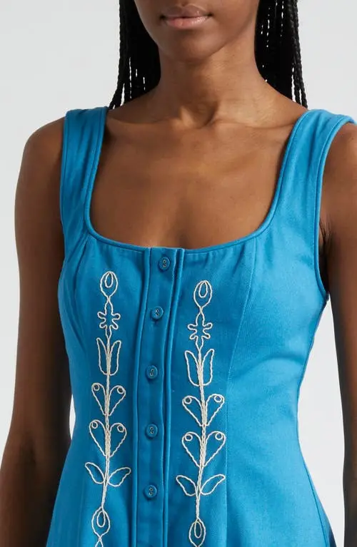 aje laicey paisley midi dress Sleeveless Midi Dress