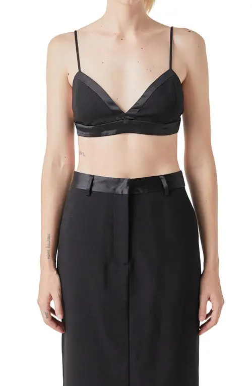 GREY LAB Satin Trim Bra Top