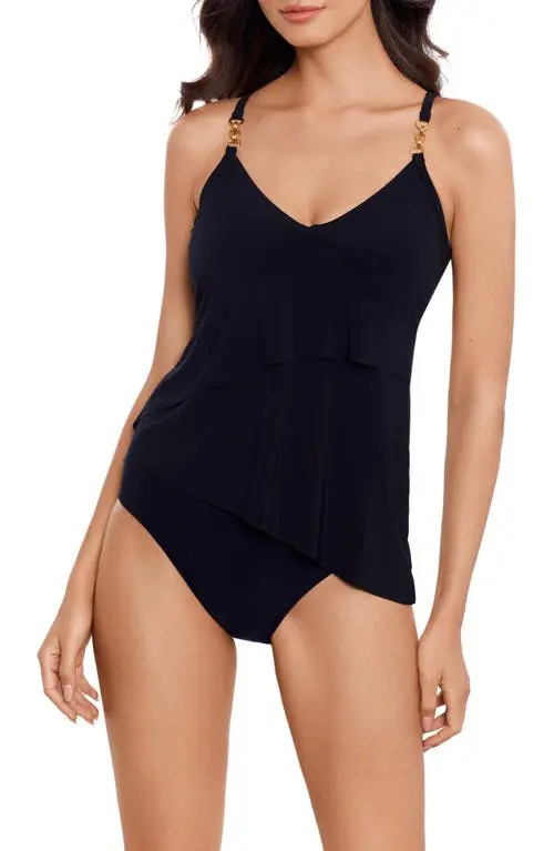 MAGICSUIT® Chain Link Eliza Tankini Top - Black