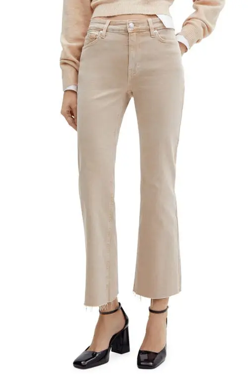 Mango Cropped Flare Jeans