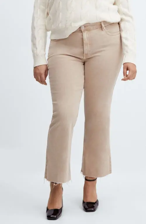 Mango Cropped Flare Jeans