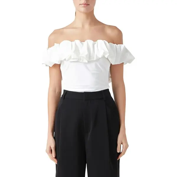Endless Rose Off-the-shoulder Bubble Top