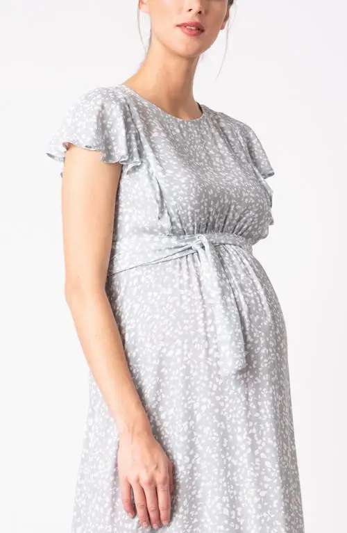 Seraphine Sage Maternity/Nursing Dress - Sage/White | Editorialist