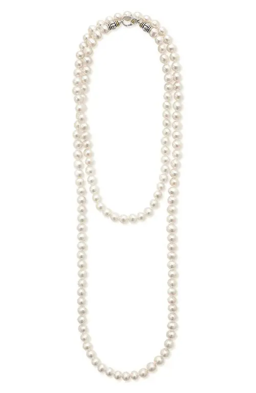 Lagos Luna Freshwater Pearl Necklace - Pearl/silver