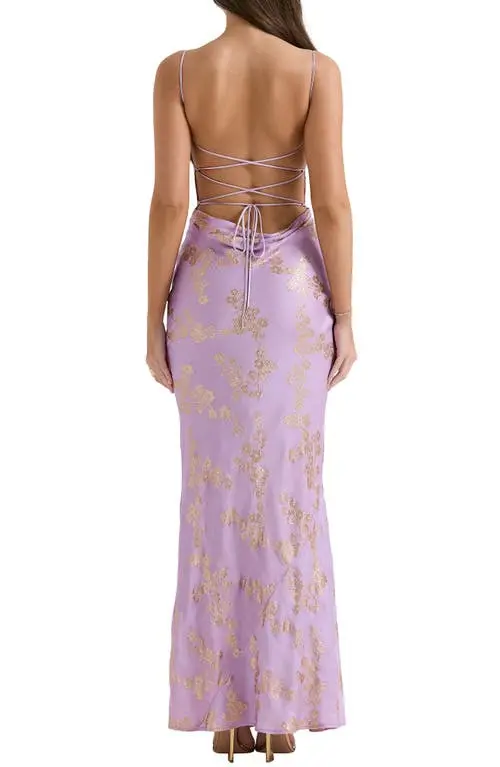 open lace back dress Charmaine Corset Gown in Black – Dress for a Night main image 1