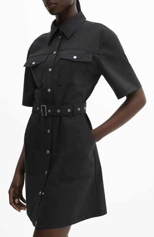Mango Belted Shirtdress