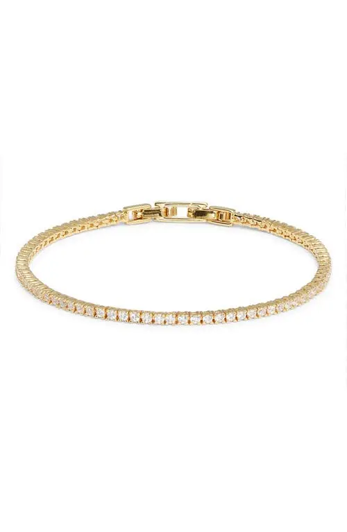 Nordstrom 2mm Cubic Zirconia Tennis Bracelet - Clear- Gold