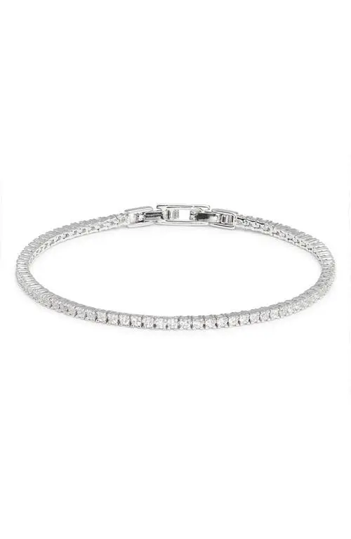 Nordstrom 2mm Cubic Zirconia Tennis Bracelet - Clear- Silver