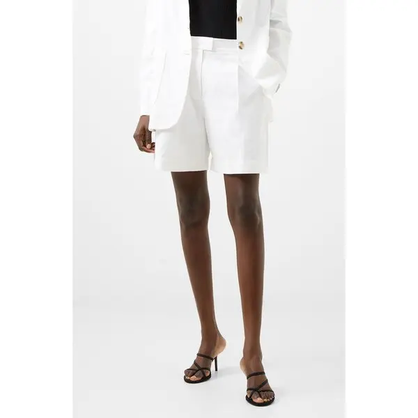 French Connection Alania City High Waist Shorts - Summer White