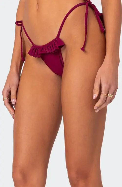 EDIKTED Joelle Ruffle Bikini Bottom