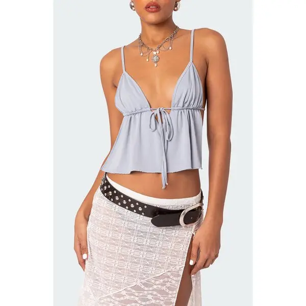EDIKTED Rylee Tie Front Camisole