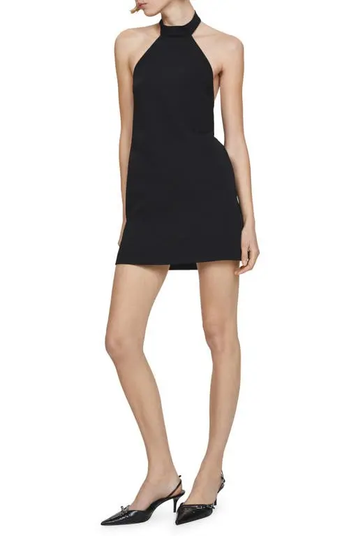 Mango Bobiet Halter Mini Dress In Black - 60% Off | Editorialist