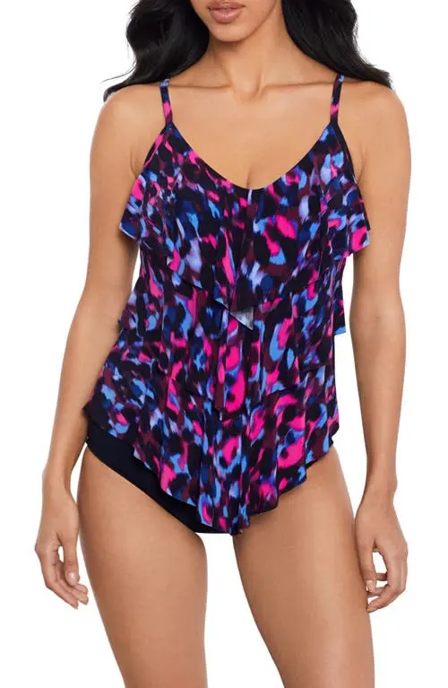 MAGICSUIT® Cherry Bomb Rita Tankini Top - Black/blue Multi