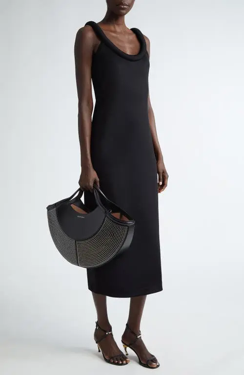 Alexander McQueen Scoop Neck Midi Sweater Dress