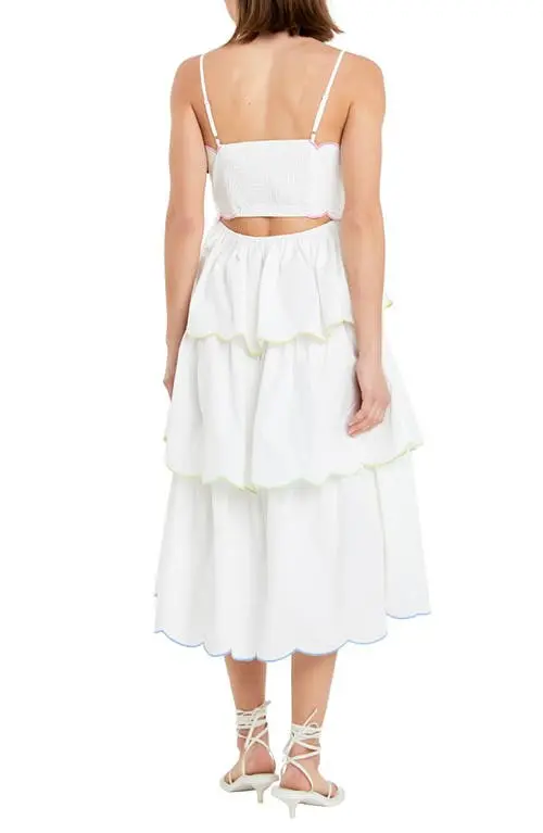 English Factory Scallop Sleeveless Sundress
