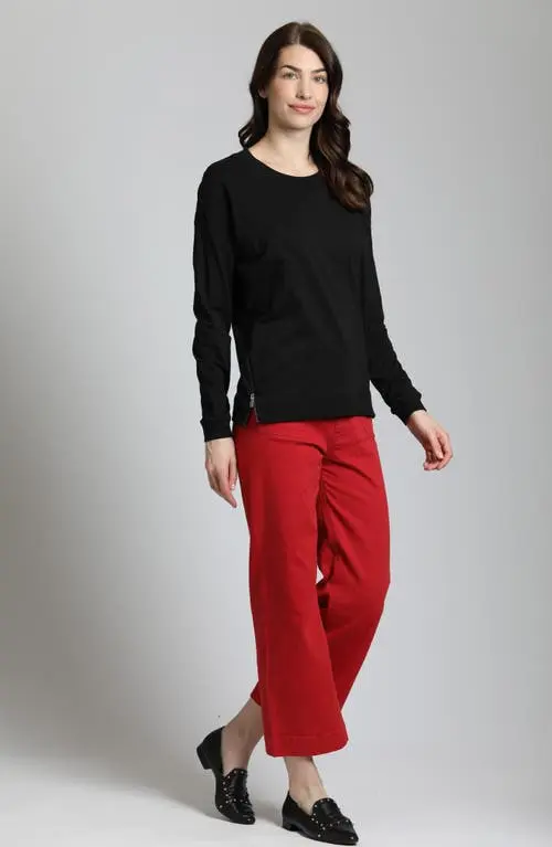 APNY Side Zip Long Sleeve Cotton Pullover