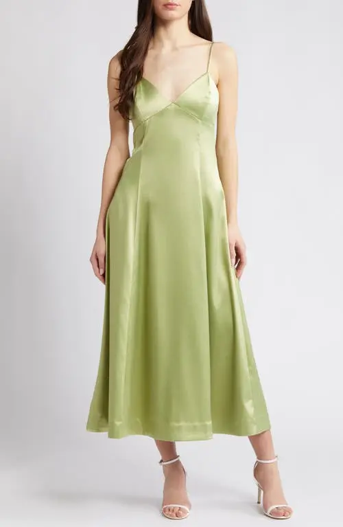 green emerald velvet dress WAYF '98 Double Take Cutout Knit Tank Dress In Green Kelly Swirl Size S main image 0