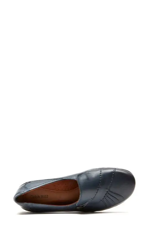 ROCKPORT COBB HILL Paulette Leather Slip-on - Navy