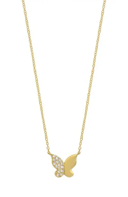 Bony Levy Pavé Diamond Butterfly Pendant Necklace - 18k Yellow Gold