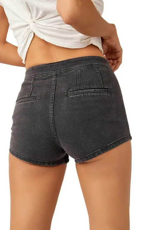 Free People Honeycomb Denim Micro Shorts