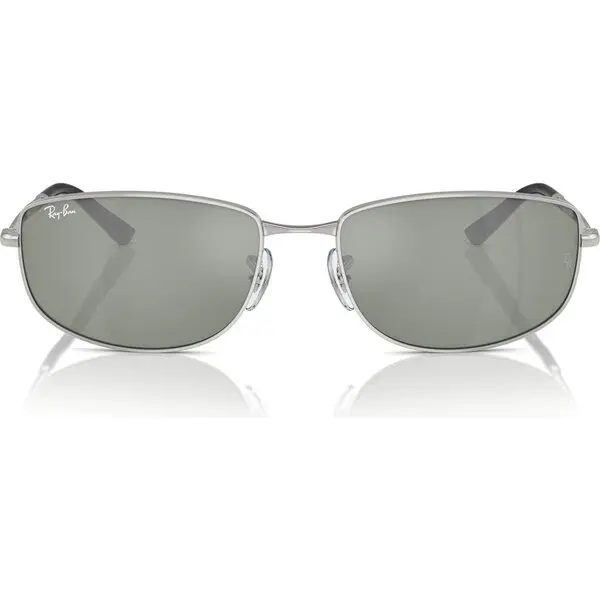 Ray-ban 56mm Irregular Sunglasses - Silver