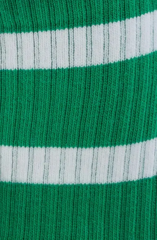 Sporty & Rich Stripe Logo Crew Socks
