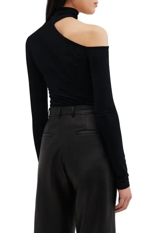 MARCELLA Evan Cutout Turtleneck Top