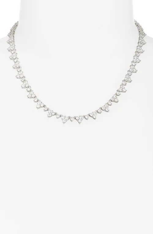 SHYMI Cubic Zirconia Cluster Tennis Necklace