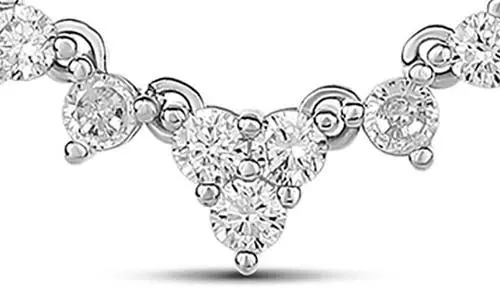 SHYMI Cubic Zirconia Cluster Tennis Necklace