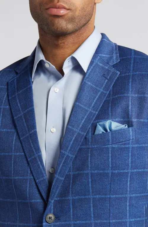 Johnston & Murphy Xc Flex® Windowpane Check Knit Sport Coat