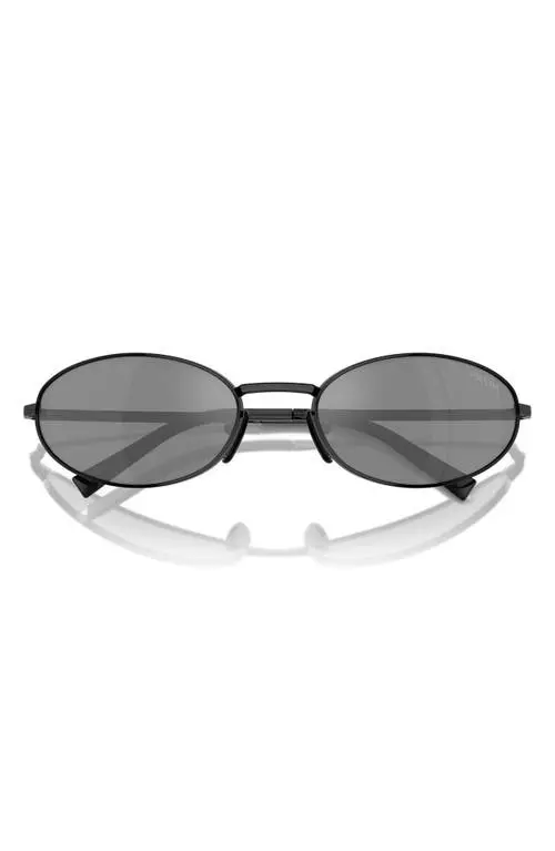 Prada 59mm Oval Sunglasses - Black
