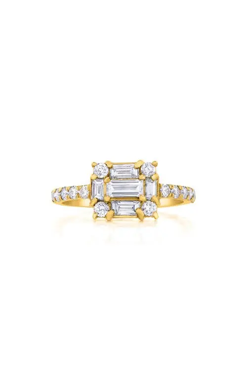 MINDI MOND Clarity Cube Diamond Ring - 18k Yellow Gold