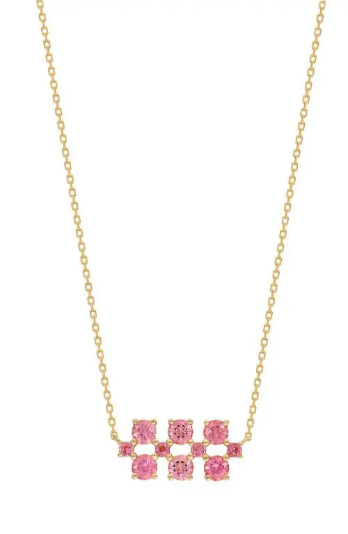 Bony Levy Three-row Semiprecious Stone Pendant Necklace - 14k Yellow Gold Pink Topaz