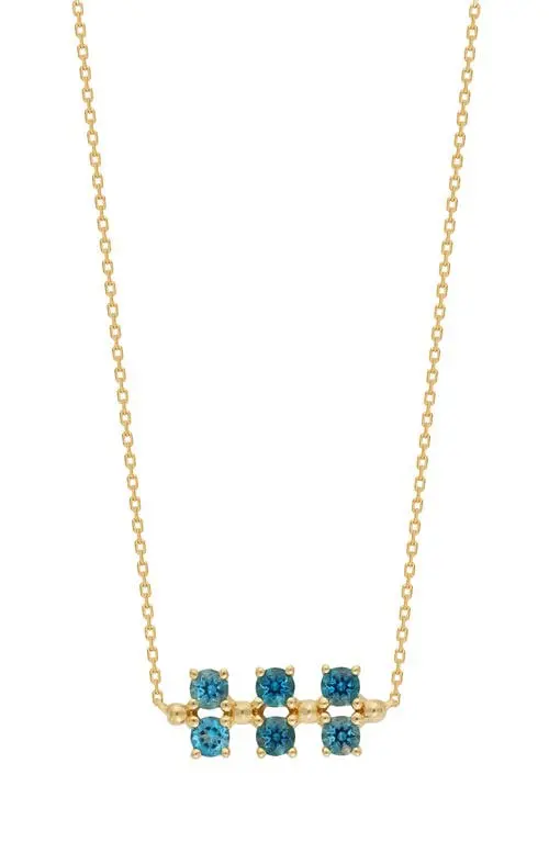Bony Levy Three-row Semiprecious Stone Pendant Necklace - 14k Yg London Blue Topaz