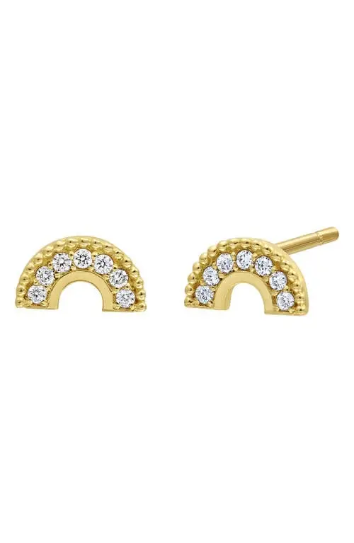 Bony Levy Diamond Rainbow Stud Earrings - 18k Yellow Gold