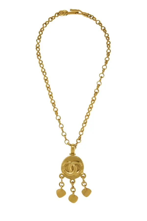Chanel Vintage 'cc' Round Necklace - Gold