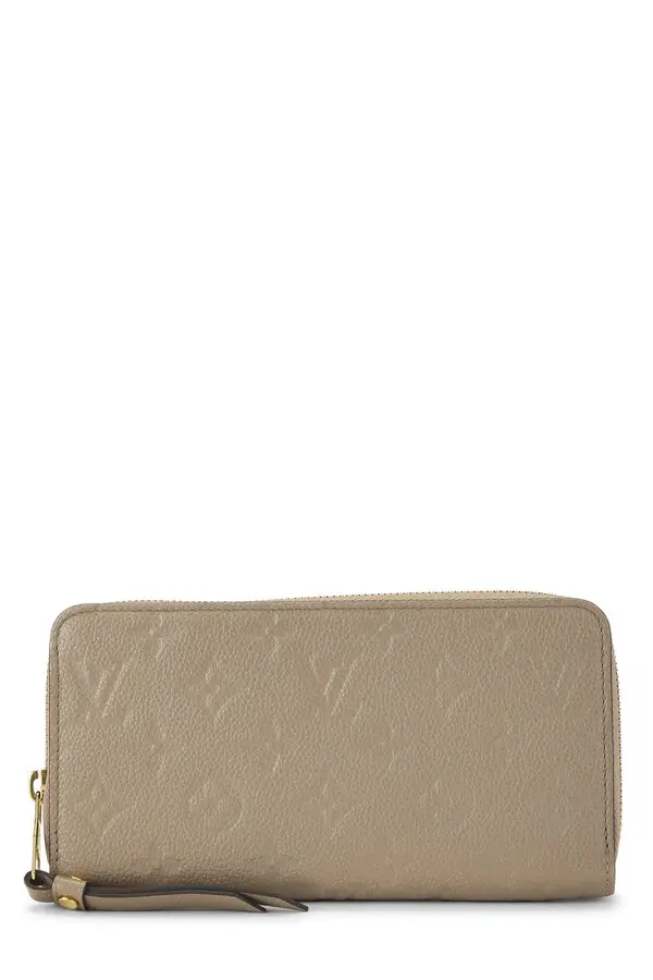 LOUIS VUITTON Monogram Empreinte Zippy Continental Wallet - Beige