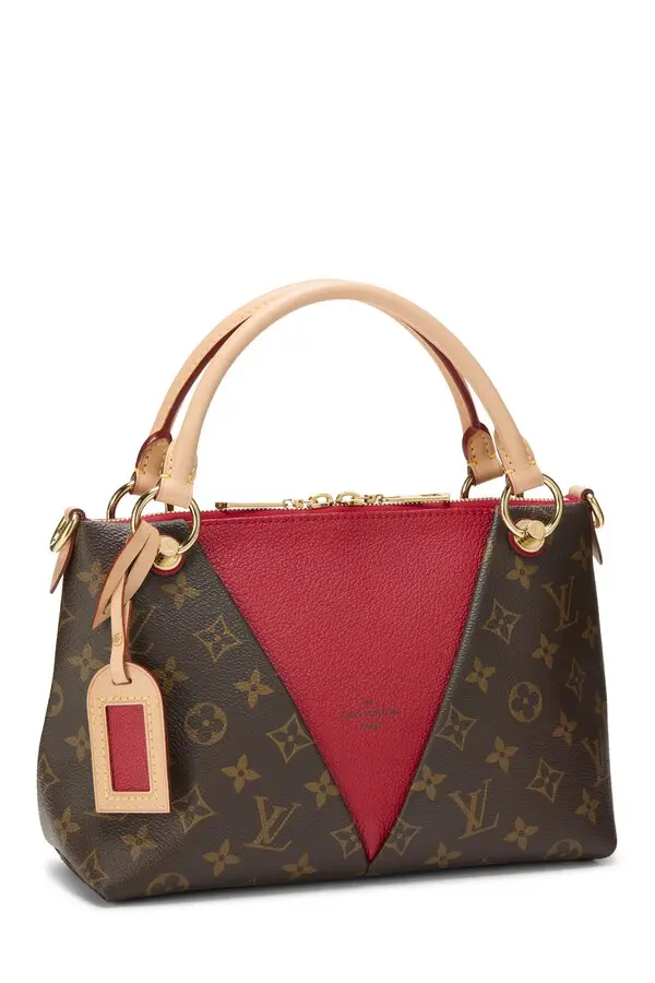 LOUIS VUITTON Monogram Canvas V Tote - Red