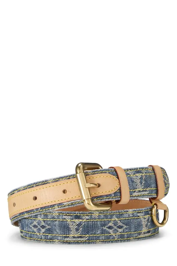 LOUIS VUITTON Monogram Denim Belt - Blue