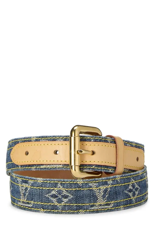 LOUIS VUITTON Monogram Denim Belt - Blue