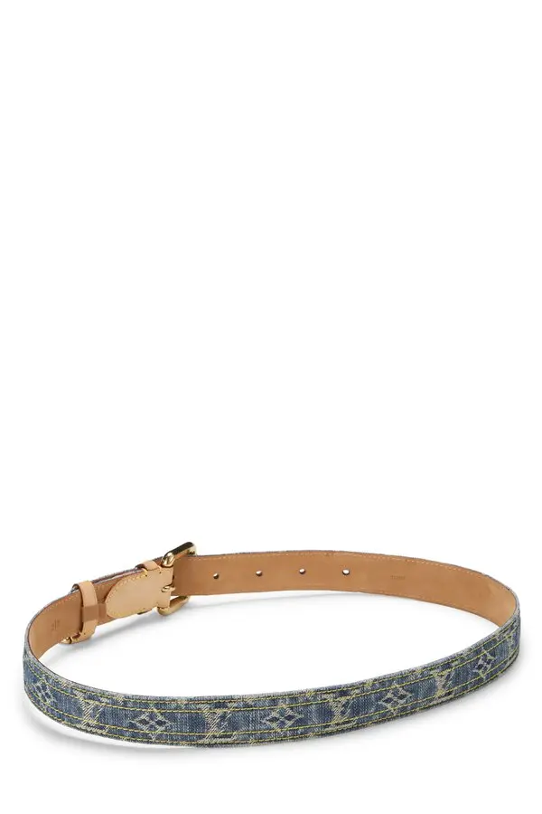 LOUIS VUITTON Monogram Denim Belt 80