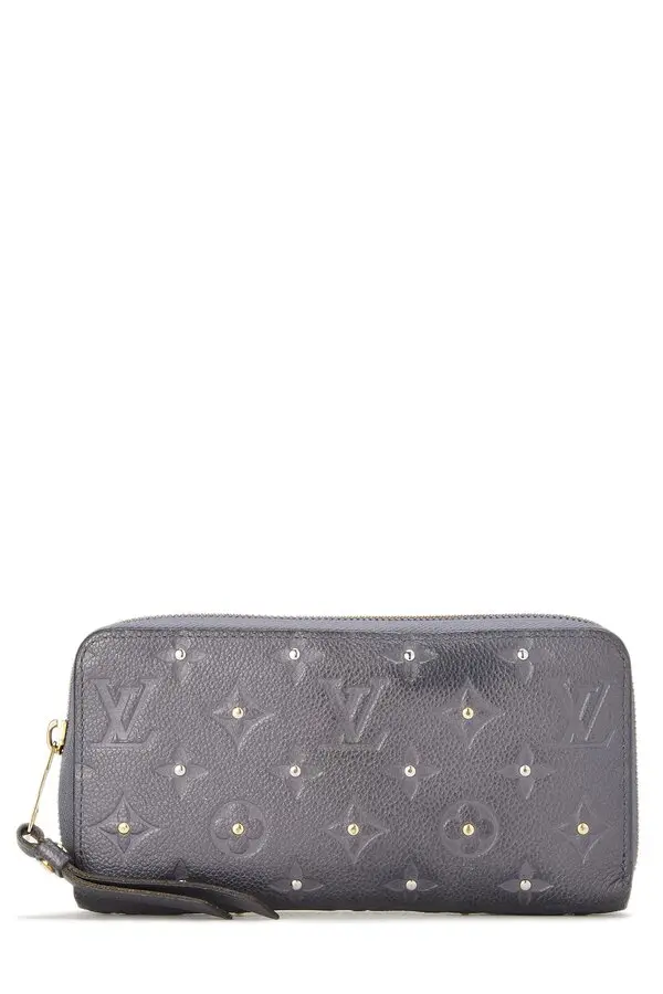 LOUIS VUITTON Studded Monogram Empreinte Zippy Continental Wallet - Grey