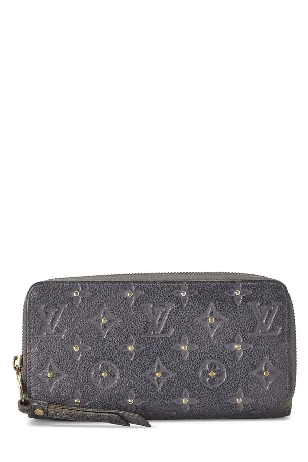LOUIS VUITTON Studded Monogram Empreinte Zippy Continental Wallet - Grey