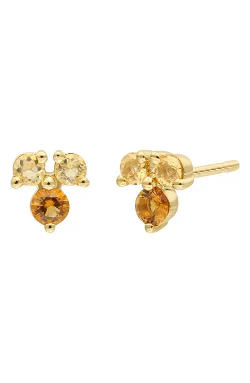 Bony Levy Semiprecious Stone 14k Gold Stud Earrings - 14k Yellow Gold Citrine