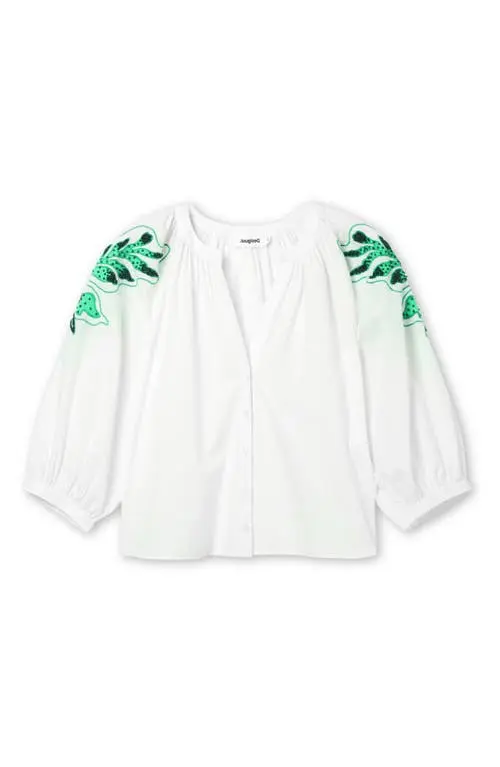 Desigual Kitsy Beaded Button-up Shirt