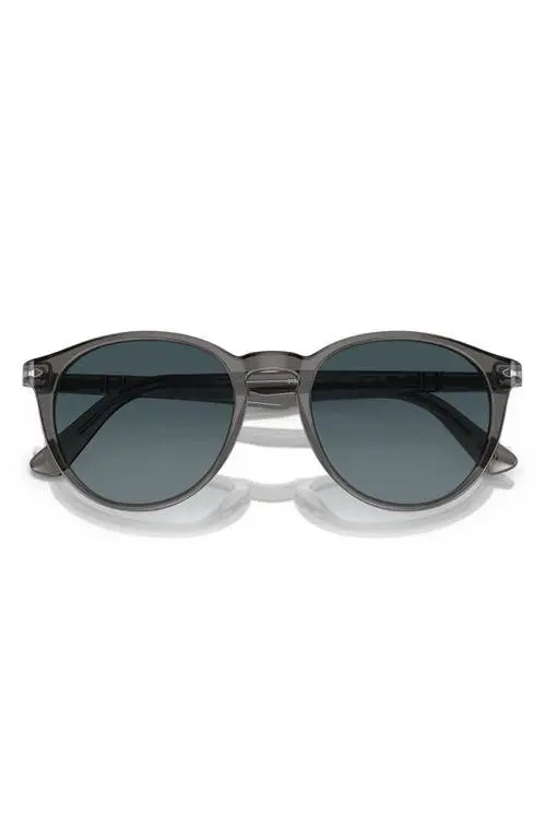 Persol 52mm Polarized Sunglasses - Transparent Grey