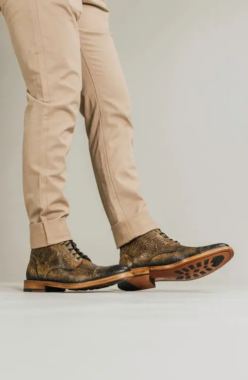 Taft The Rome Embossed Cap Toe Boot