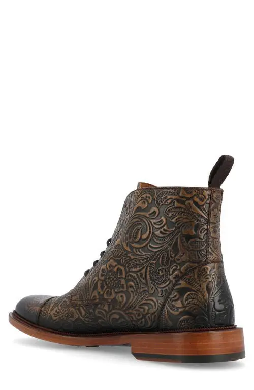 Taft The Rome Embossed Cap Toe Boot